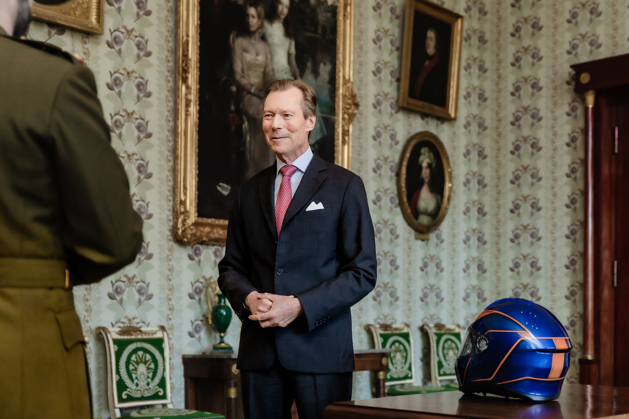 Grand Duke Henri of Luxembourg Receives Ceremonial Helmet from ...